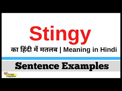 Stingy Meaning in Hindi | Sentence examples with Stingy | Stingy kya hota hai