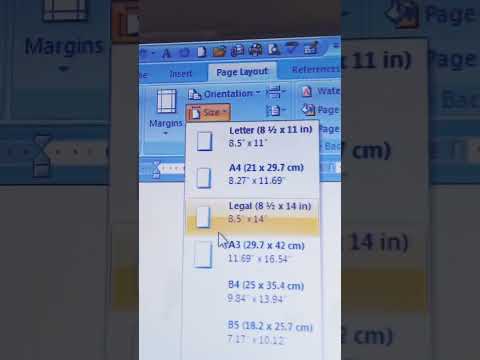 Ms Word me page ko A3 Size me kaise Laye #computer ...