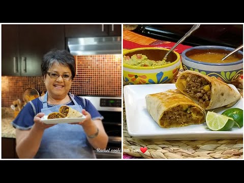 CHEESY STUFFED BEEF and BEAN BURRITOS ❤
