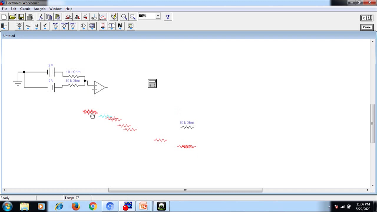 Op-amp adder using virtual lab-sem-2