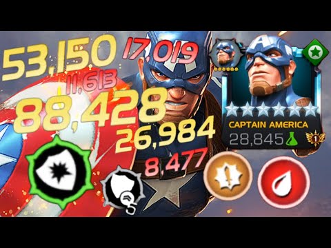 6*R5 ascended Captain America WW2 gameplay by Yoryje - Marvel Contest ...