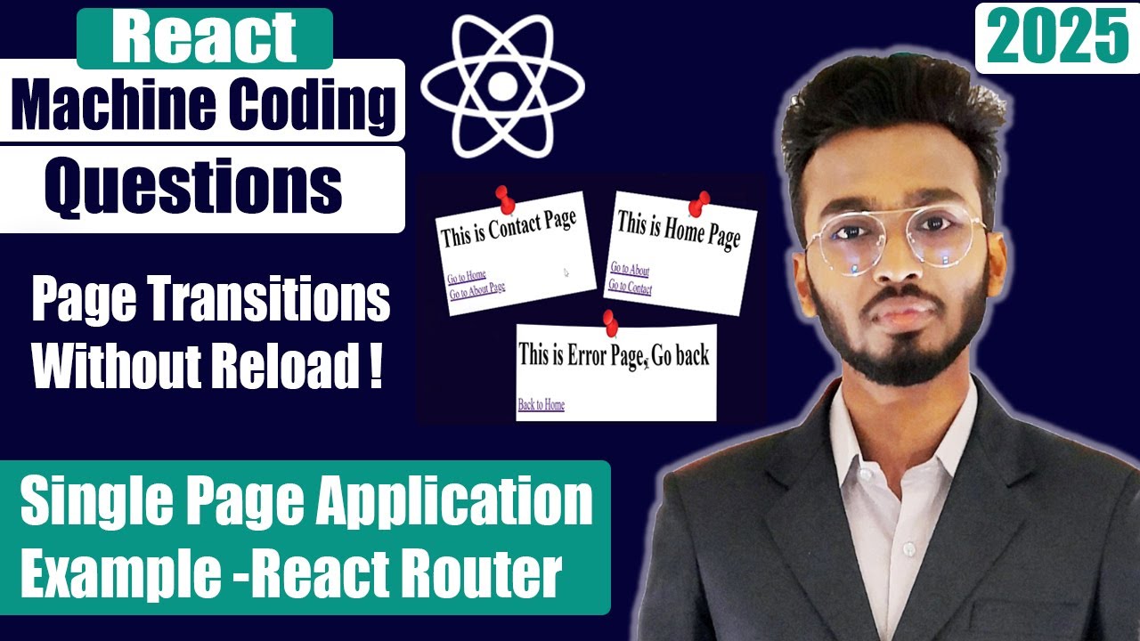 React Router Explained | Single Page Application (SPA) | React  interview question | 2024 #react