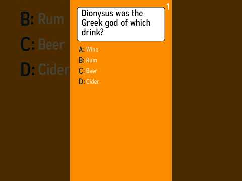 Which drink was Dionysus the Greek god of?