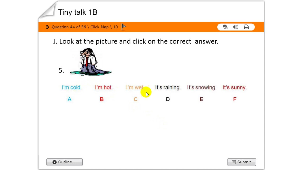 Tiny talk 1B Unit 1 Weather Quiz