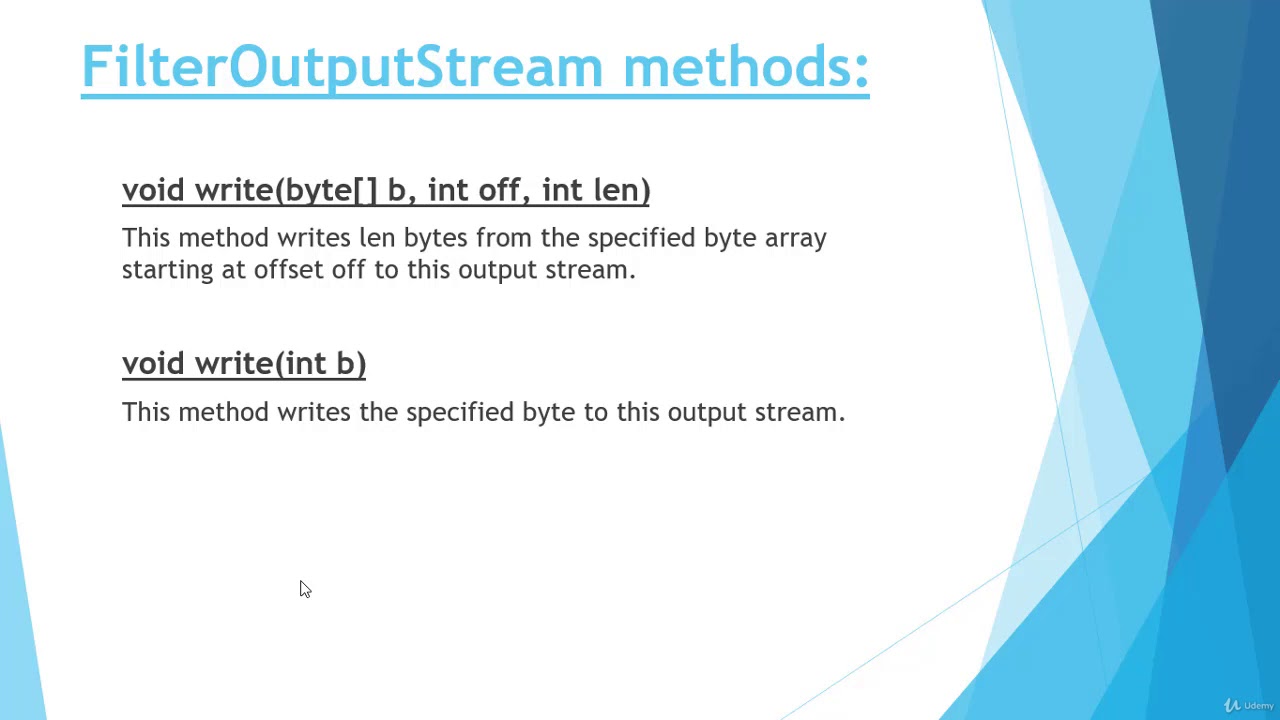 #71  FilterOutputStream class