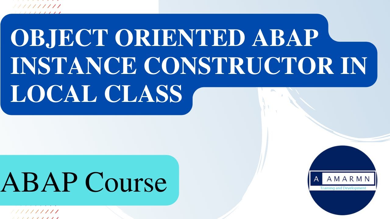 Object Oriented ABAP Instance Constructor in Local Class