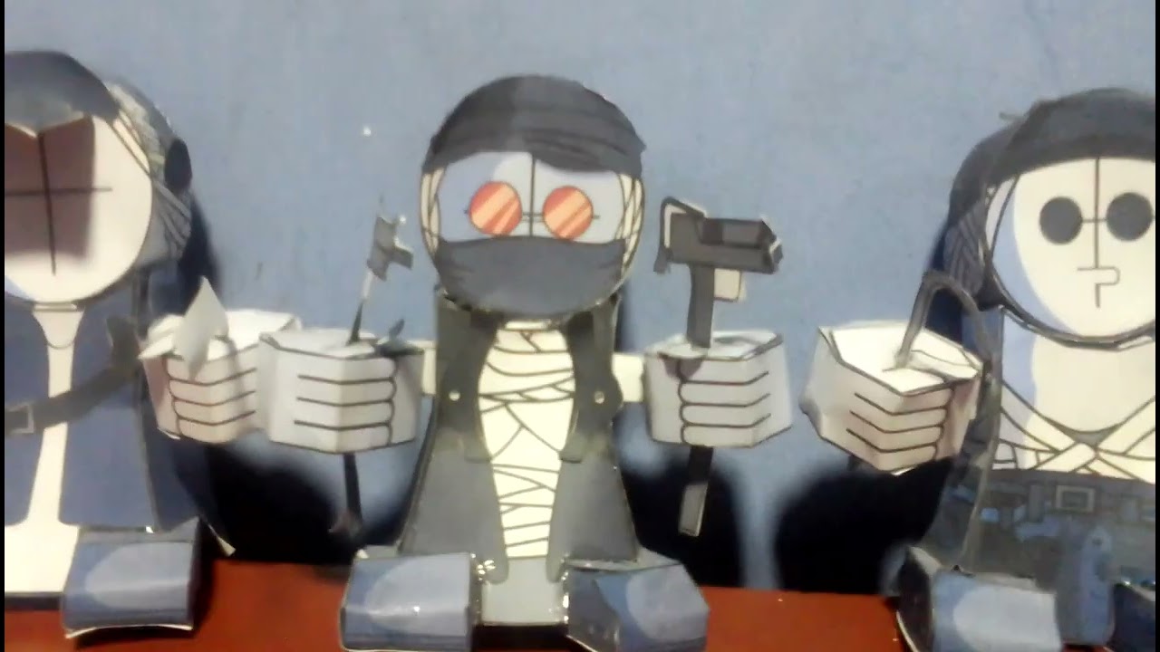 Hank, Sanford y Deimos (el trio) / Madness Combat Papercraft