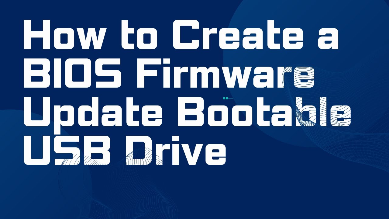 How to Create a BIOS Firmware Update Bootable USB Drive #FirmwareUpdate #UpdateBIOS