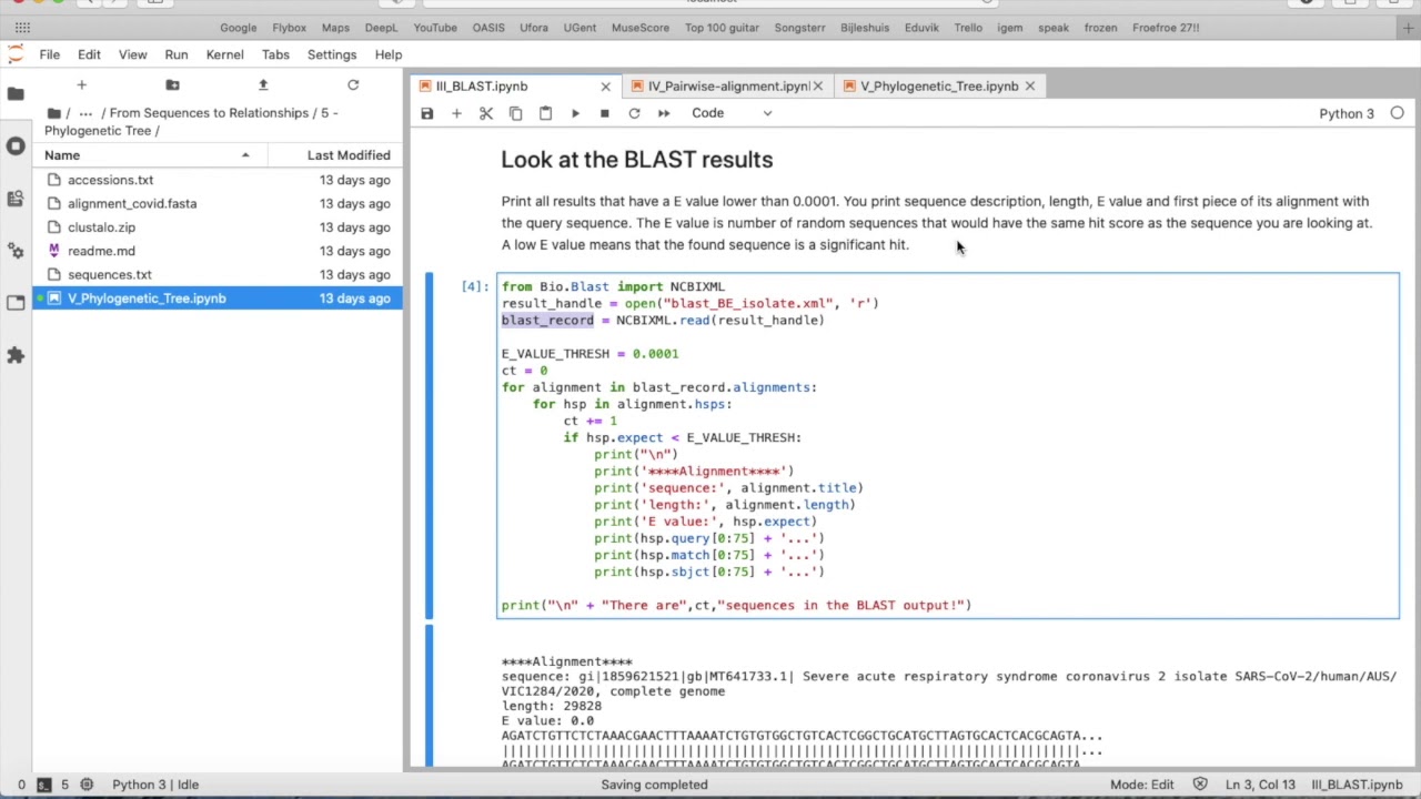 Biopython Tutorials Pt 3: BLAST