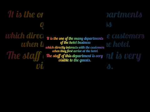 Define Front office || Hotel front office #hospitality #shortsviral