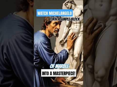 Did you know Michelangelo transformed a marble block into one of the greatest masterpieces ever? 🗿✨
