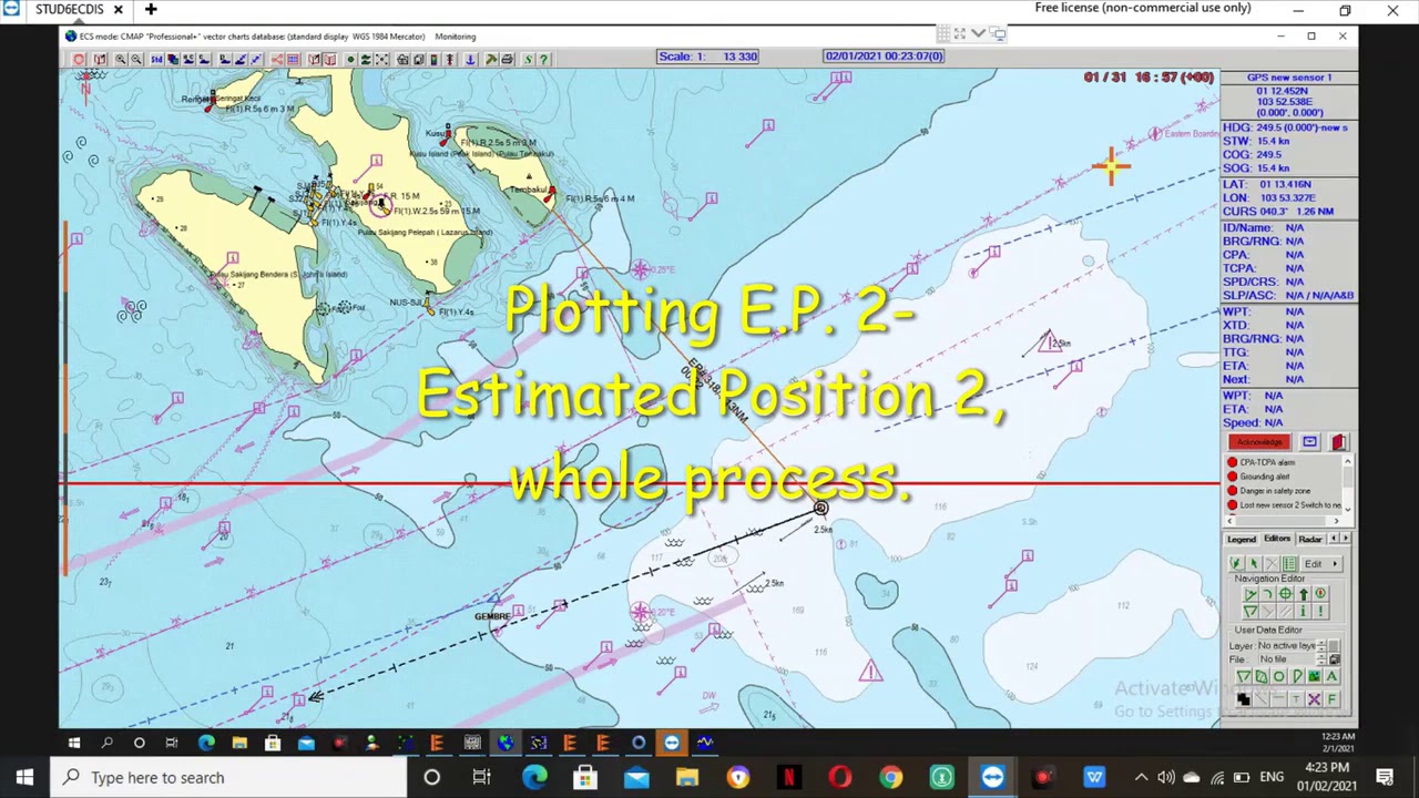 Navigation 6 Exercise No. 1: Determining Position Fix on ECDIS Chart Display