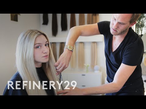 My Long Hair Transformation With 20in Blond Extensions (ft. Anna Sitar) | Hair Me Out | Refinery29