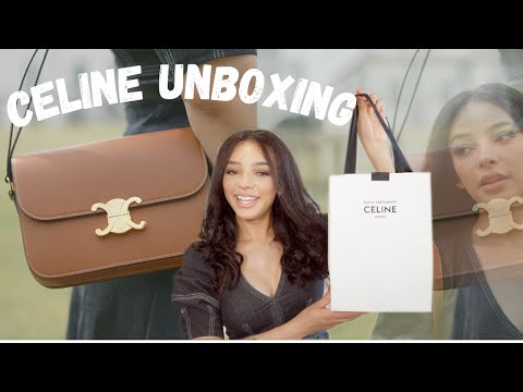 CELINE Triomphe unboxing - natural tan