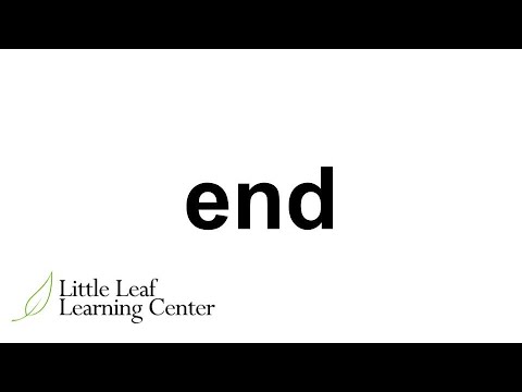 "end" sight words made easy