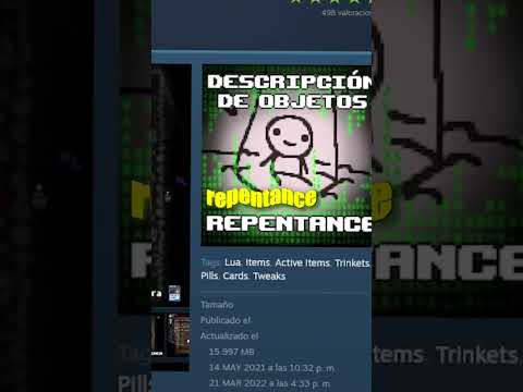 Con este mod podras ver lo que hace cada objeto en the binding of Isaac #thebindingofisaac #tboi