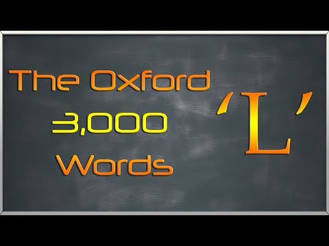 The Oxford 3000 Words List - Words starting with Letter 'L' - Learn English Words Vocabulary