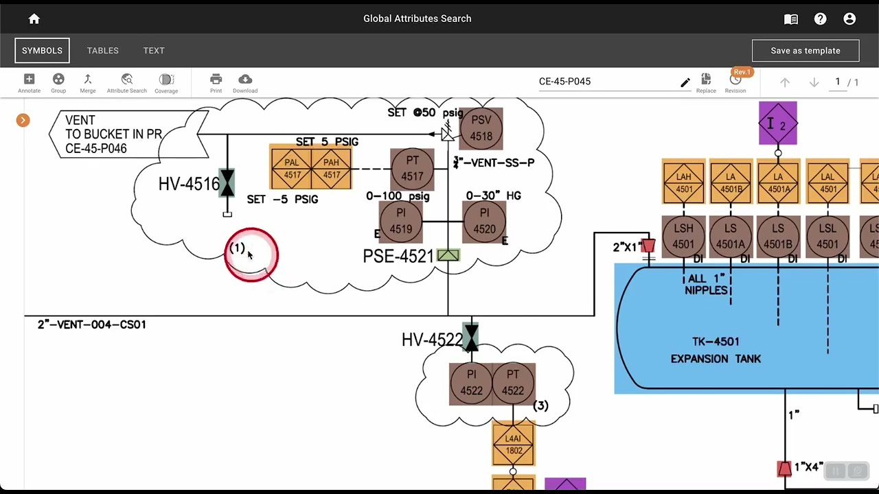 Extracting an instrument list from a PDF schematic