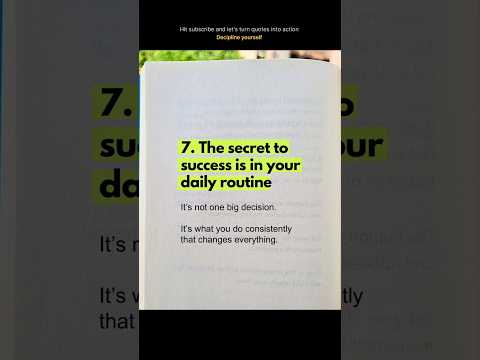 The secret to success is in your daily routine ✨ #quotes #quoteoftheday #books #successmindset
