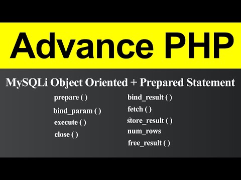 Learn Some important Methods for MySQLi Object Oriented with Preapred Statement in PHP Hindi ...
