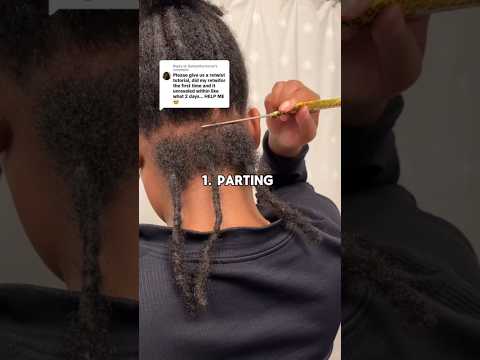 How To Retwist Your Own Locs: Part 1 💜✨ | #locs #locjourney #locmaintenance #retwistlocs #shorts