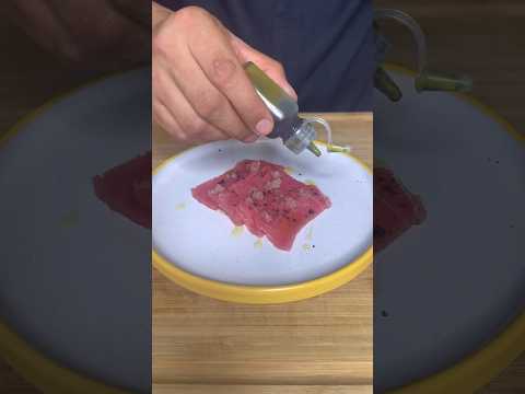 Tuna, finger lime caviar, organic olive oil #oliveoil #tuna #fingerlime #dish #foodie #foodlover