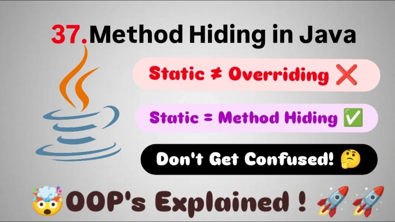 Object Oriented Programming (OOPs) in Java (Part 11) | Method Hiding in Java | Fight4Tech