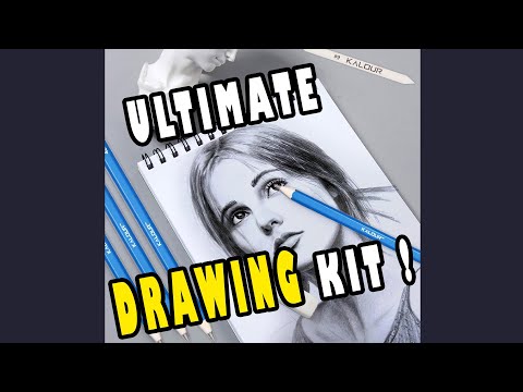 💖 Pro DRAWING Kit KALOUR 33 Pieces Sketching Set 🤩 ➤❪Perfect for Beginners & Professional Artists ✍❫