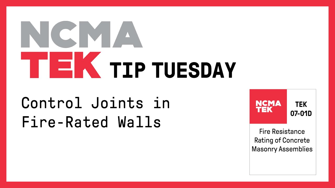 Control joints in fire-rated walls