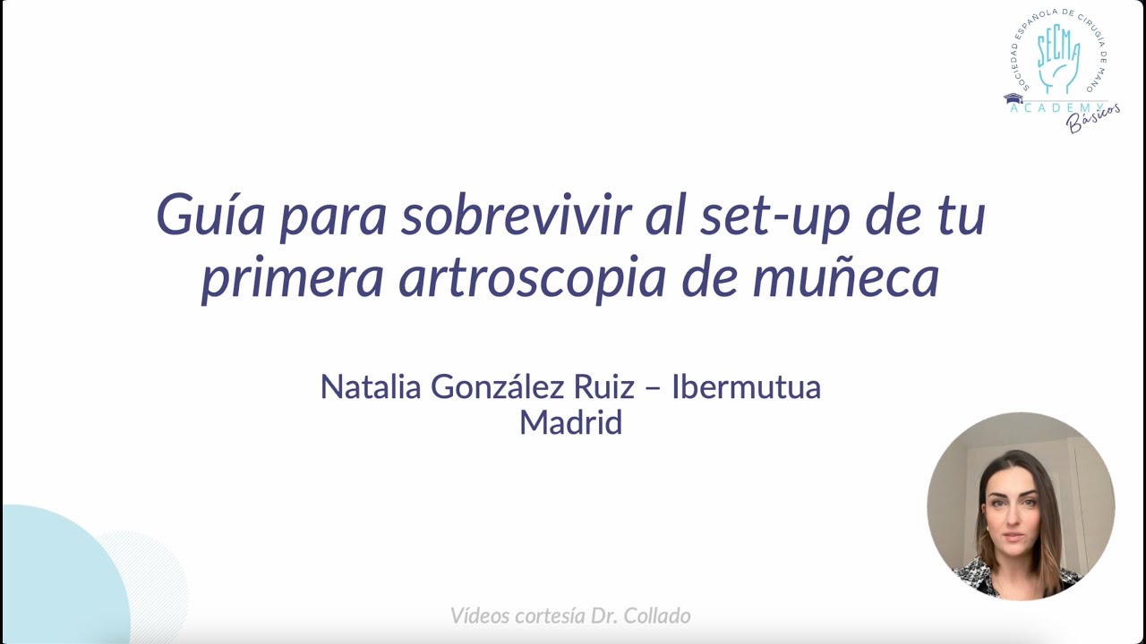 Guía para sobrevivir al set-up de tu primera artroscopia de muñeca. Realizado por Natália González.