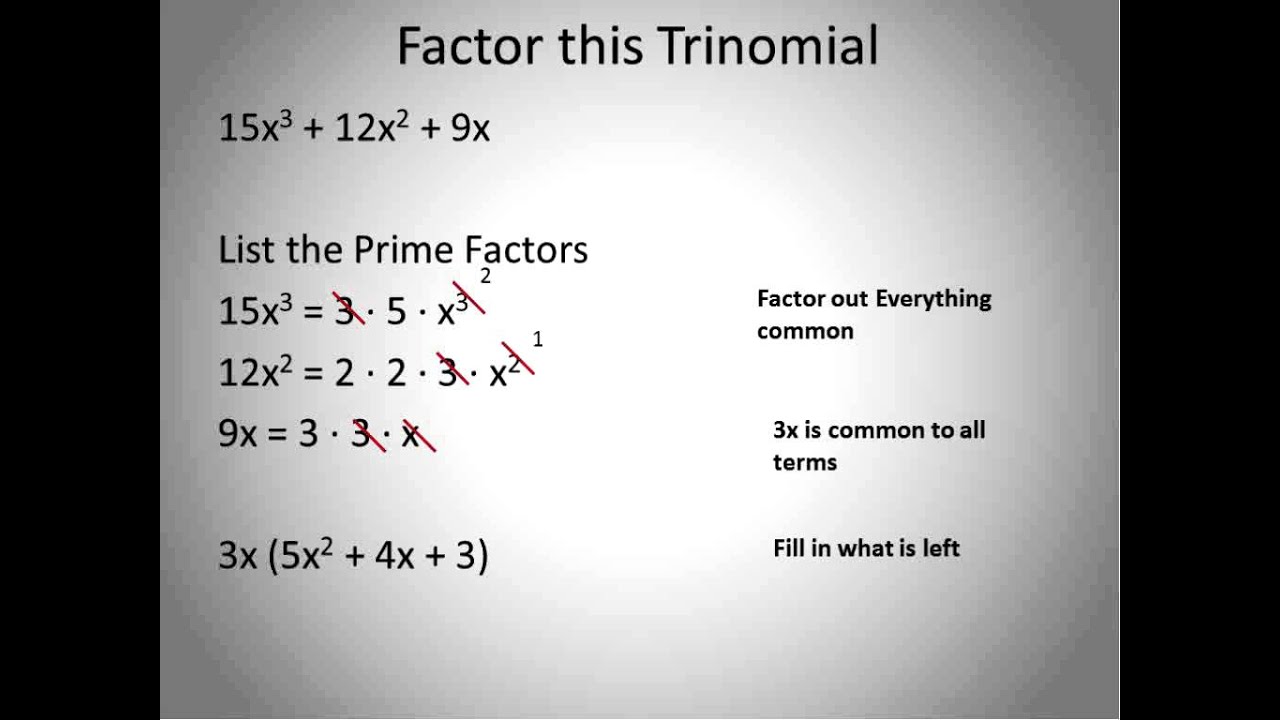 Factoring Trinomials (Simplifying Math)