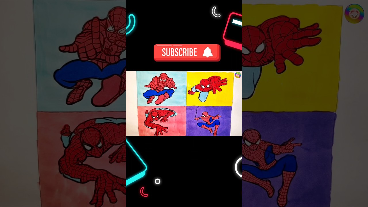 4 Spiderman coloring pages in different styles #spiderman #coloringpages #spidermancoloring