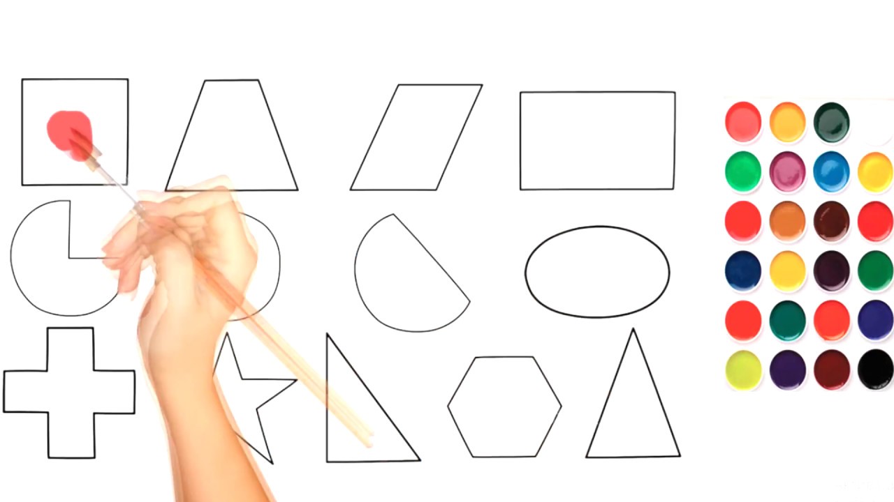 Shapes Coloring Page for Kids Learning Math Easily