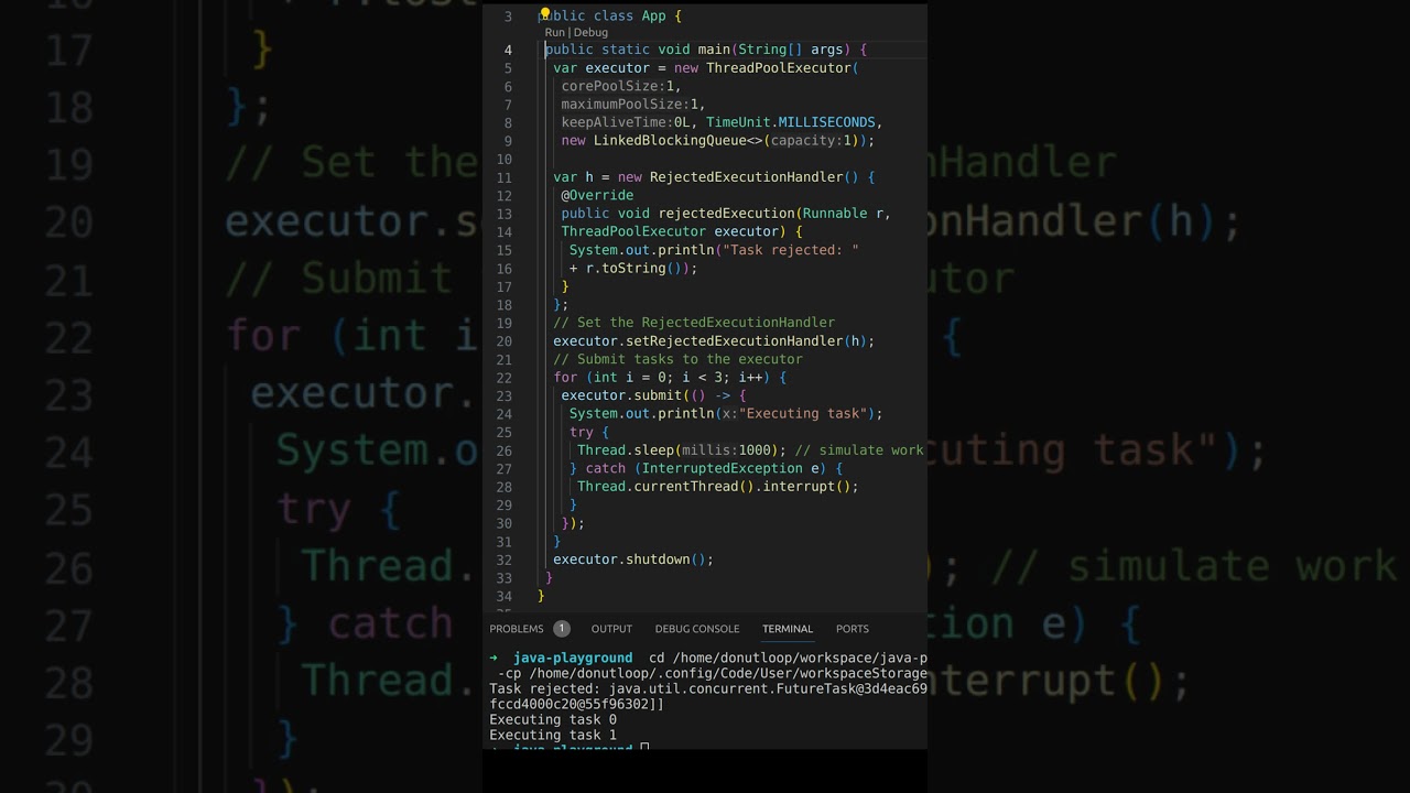 Java Concurrency: Handling Rejected Tasks Using RejectedExecutionHandler