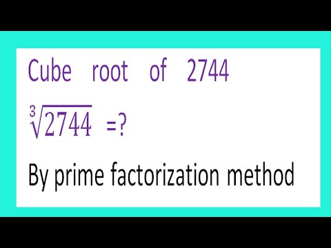 Cube root of 2744 ∛2744 =?By prime factorization method