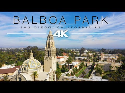 [4K] Balboa Park, San Diego + Relaxing Piano Music - 10 Minute Ambient Film