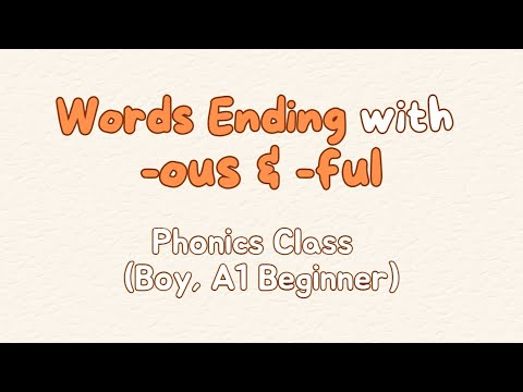 [새미영 수업엿보기]  5. Phonics Class: Words Ending with  -ous  -ful