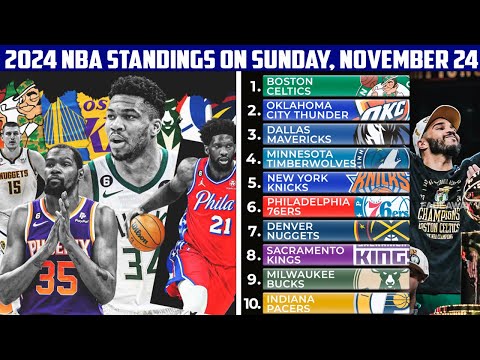 2024 NBA Standings on Sunday, November 24