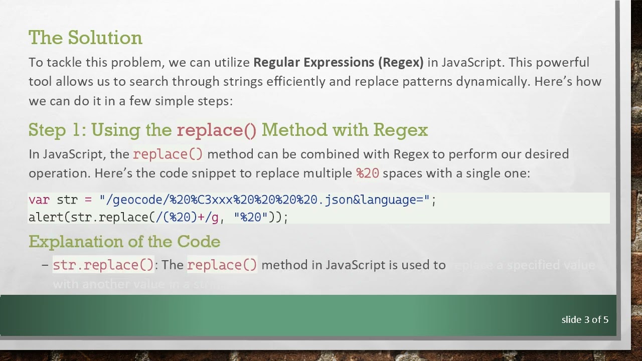 Efficiently Replace Multiple %20 Spaces with a Single Space Using Regex