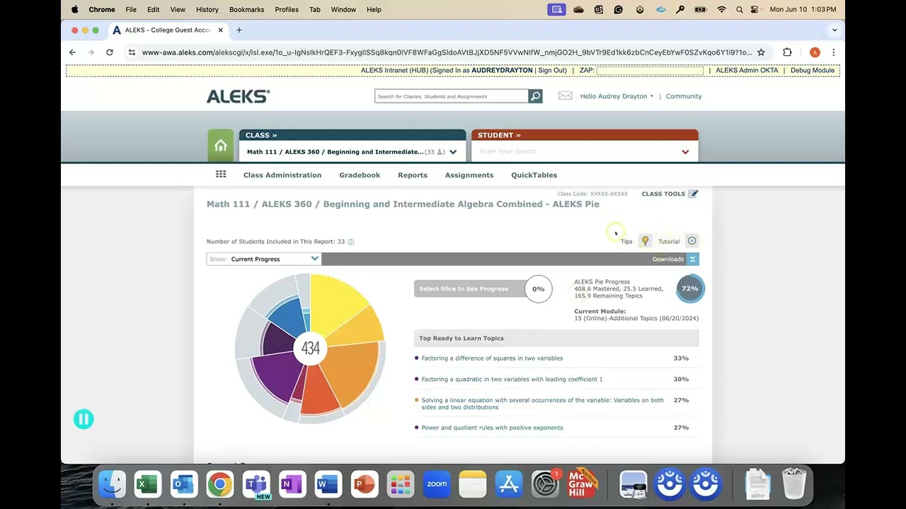 ALEKS Reports Overview