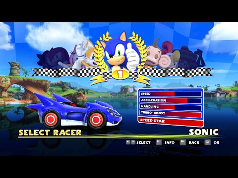 Sonic & Sega All-Stars Racing - All Character Stats (Request) Sonic Whale Lagoon Expert