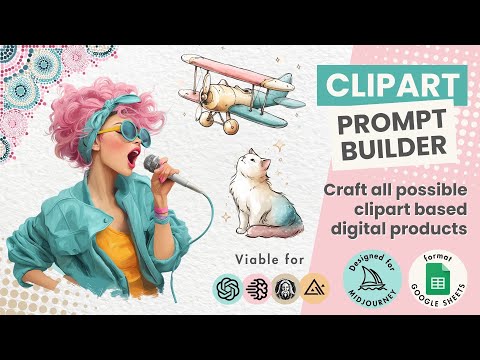 Clipart Prompt Builder 2.0: Make Custom AI Stickers, Icons & Clipart Fast