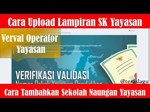 Cara Tambahkan Sekolah Naungan Yayasan & Upload SK Yayasan