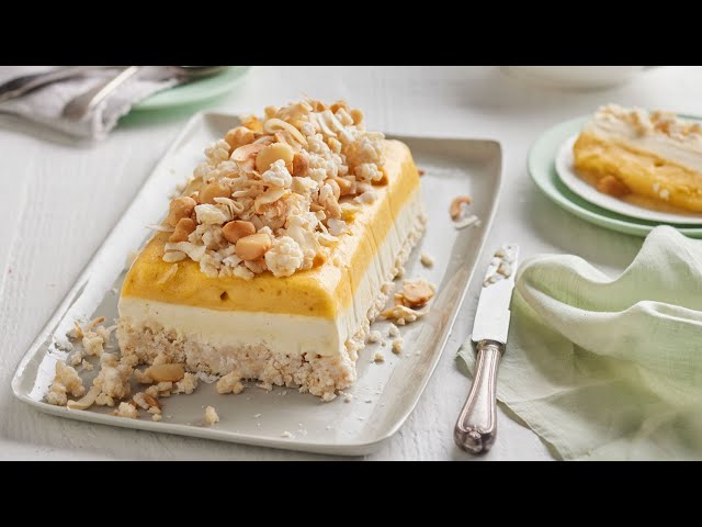 Mango and Coconut Crackle Parfait Recipe | myfoodbook