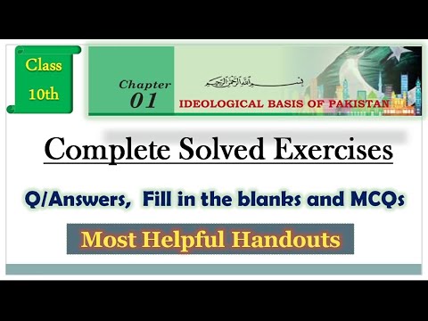 Pakistan Studies Class 10th Notes | Chapter 1 Ideological Basis of Pakistan | Pakistan Study Q / A
