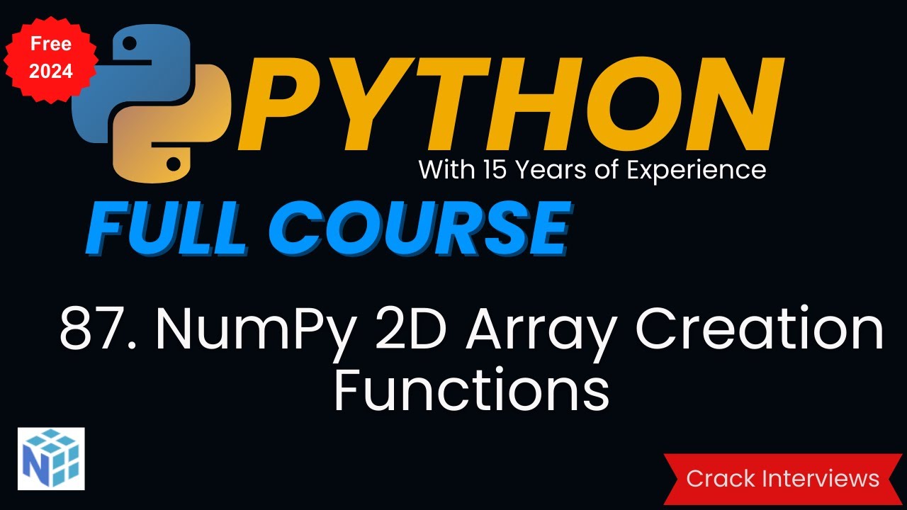 NumPy 2D Array Creation Functions in Python