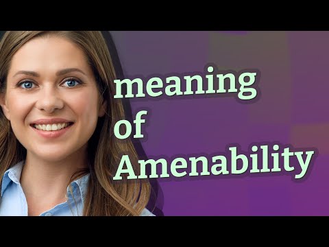 Amenability | meaning of Amenability