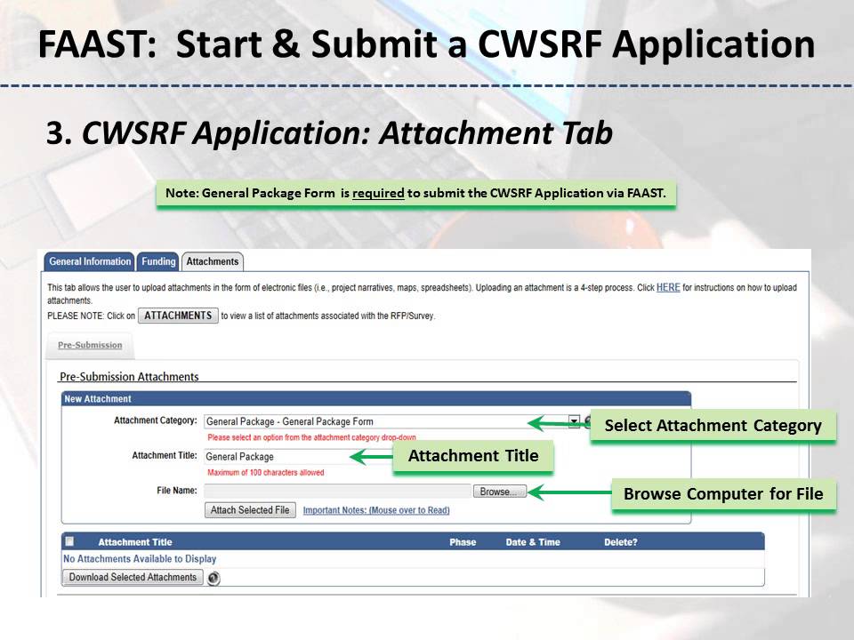 faast start submit application video