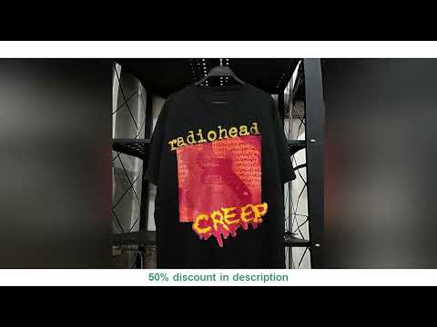 #Radiohead Radiohead Rock Band Short Sleeve T-Shirt Post-punk American Trendy Cool Crew Neck Summ