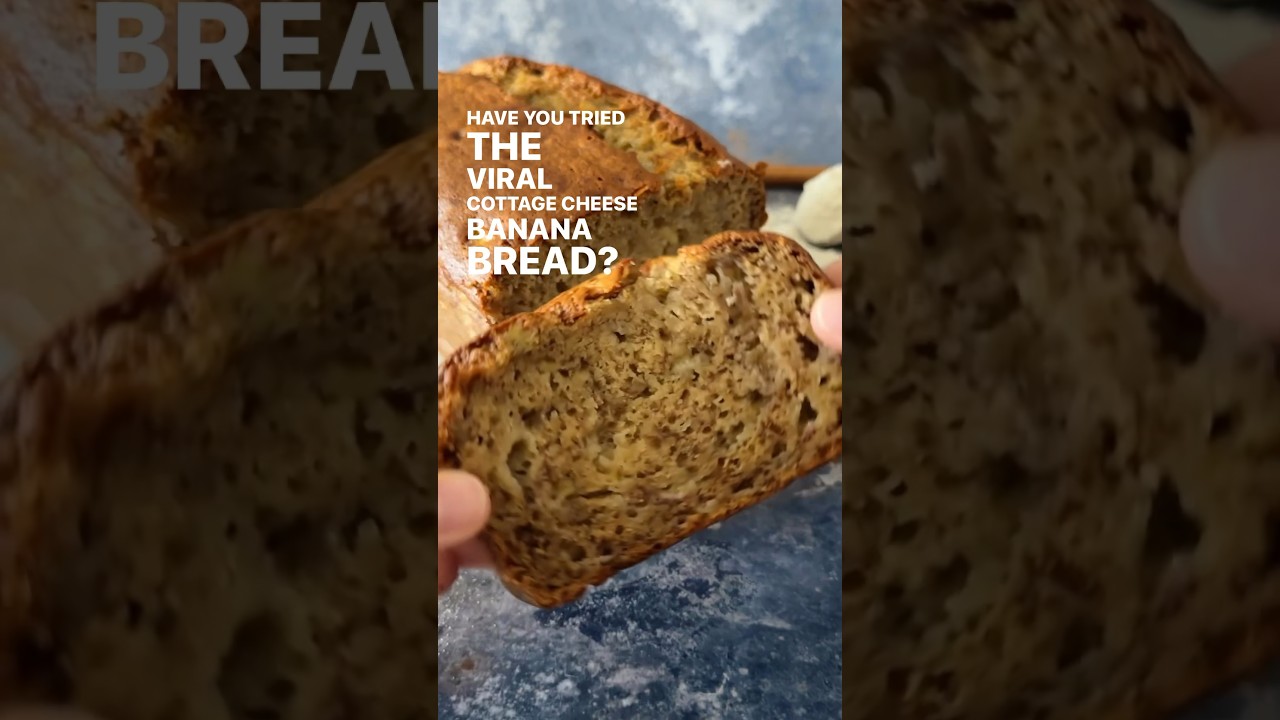 Have you tried the viral cottage cheese banana bread yet? Super moist and no oil or butter!
